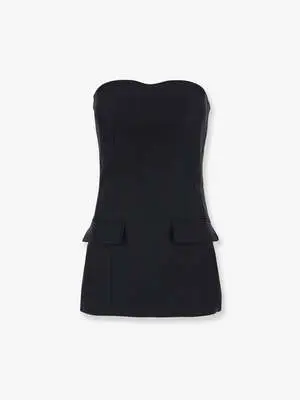 TOTEME Wool And Silk Blend Tank Top - Black