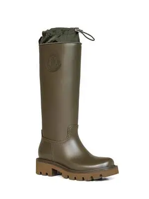 Moncler Olive Green Kickstream High Rain Boots