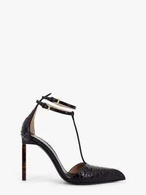 TOM FORD Python-effect Leather Pumps - Black