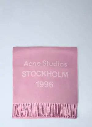 Acne Studios Wool Fringe Scarf - Pink