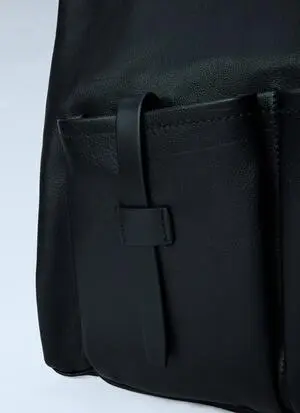 Prada Leather Large Route Tote Bag - Black