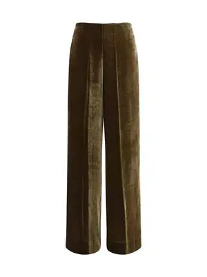 P.a.r.o.s.h Velvet Palazzo Pants - Brown