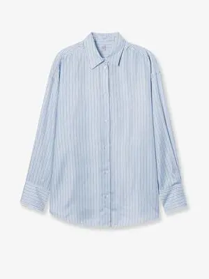 TOTEME Silk Shirt With Striped Pattern