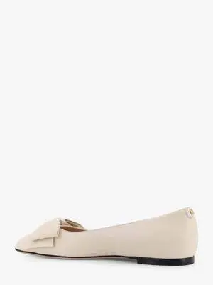 Valentino Garavani Leather Bow Ballerinas - Cream