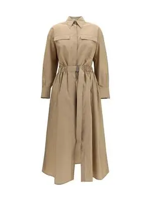 Brunello Cucinelli Shirt And Skirt Dress - Cream