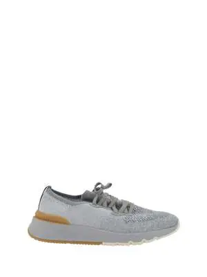 Brunello Cucinelli Cotton Sneakers - Gray