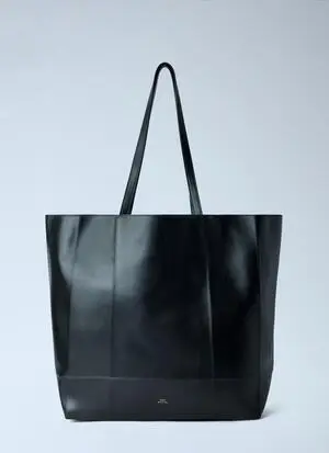 TOTEME Roam Leather Tote Bag - Black