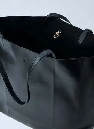 TOTEME Leather Tote Bag - Black