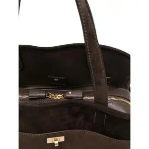 ANYA HINDMARCH Calf Leather And Suede Tote Bag - Brown