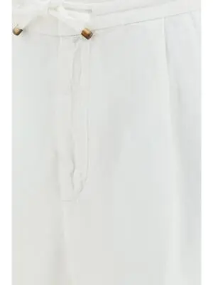Brunello Cucinelli Linen Pants - White