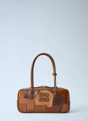 Miu Miu Beau Leather Patchwork Bag - Brown