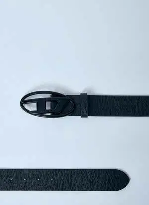 DIESEL® B-1dr Leather Belt - Black