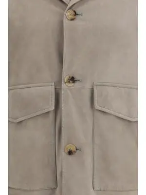 Brunello Cucinelli Suede Jacket - Green