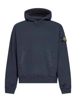 Stone Island Blue Organic Cotton Hoodie - Multicolor