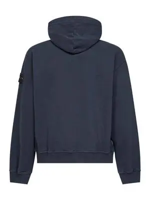 Stone Island Blue Organic Cotton Hoodie - Multicolor