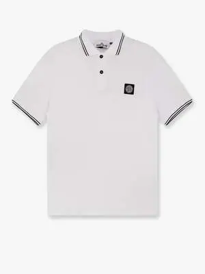 Stone Island Stretch Organic Cotton Polo Shirt - White
