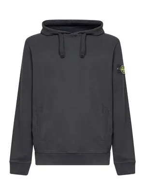 Stone Island Black Stretch Organic Cotton Hoodie - Multicolor