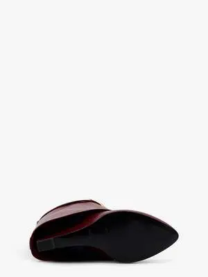 Givenchy Shark Leather Boots - Red