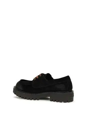Prada Suede Lace-up Loafers