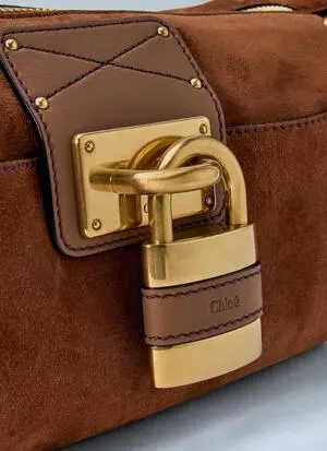 Chloé Paddington Suede Crossbody Bag - Brown