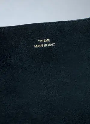 TOTEME Medium Bevel Suede Shoulder Bag - Black