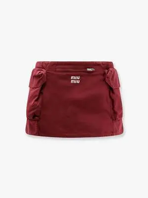 Miu Miu Cotton Mini Skirt - Multicolor