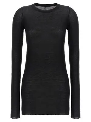 Rick Owens Ribbed Long Sleeve T-shirt - Black