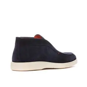 Santoni Suede Desert Booties - Blue