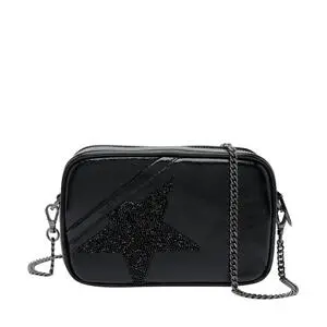 GOLDEN GOOSE Mini Star Crossbody Bag - Black