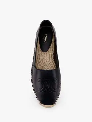Celine Leather Espadrilles With Triomphe Detail - Multicolor