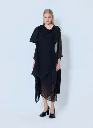 Yohji Yamamoto Asymmetric Layered Dress