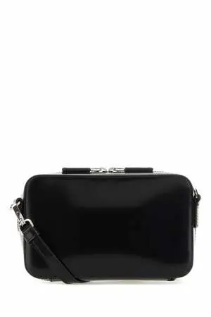 Prada Leather Brique Crossbody Bag - Black