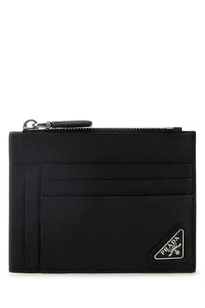 Prada Leather Card Holder - Black