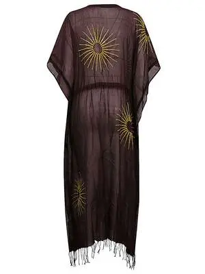 Dries Van Noten Cotton And Silk Embroidered Kaftan
