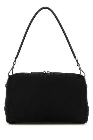 Fendi Canvas Lui Medium Shoulder Bag - Black