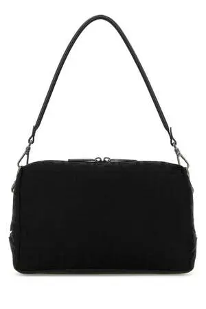 Fendi Canvas Lui Medium Shoulder Bag - Black
