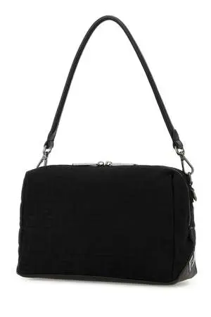 Fendi Canvas Lui Medium Shoulder Bag - Black