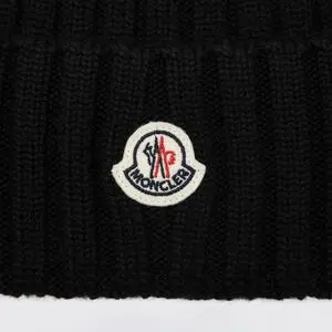 Moncler Cable-knit Wool Beanie - Black