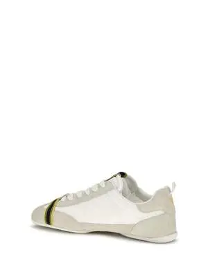 Fendi Wrap Suede And Fabric Sneakers