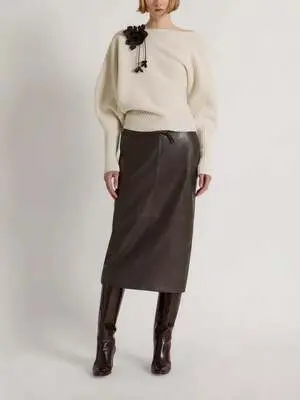 Alberta Ferretti Leather Skirt