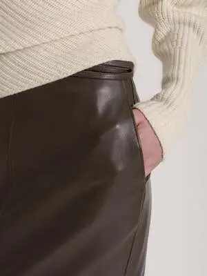 Alberta Ferretti Leather Skirt