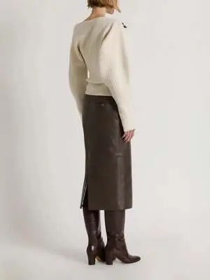 Alberta Ferretti Leather Skirt - Multicolor