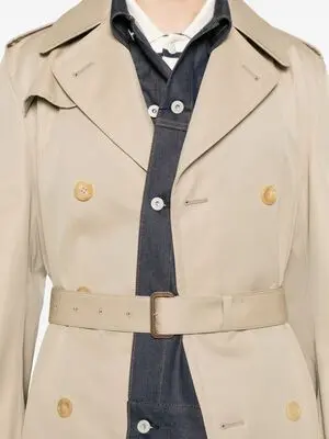 Junya Watanabe Cotton Double-breasted Coat - Multicolor