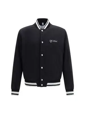 Off-White Script Cotgab Souvenir Varsity Jacket - Black