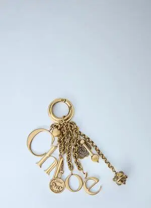 Chloé Symbols Keychain - Gold