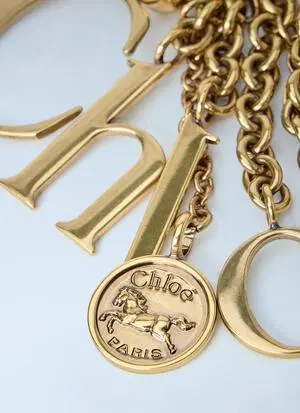 Chloé Symbols Keychain - Gold