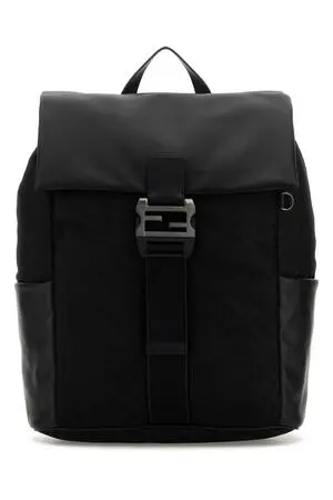 Fendi Nylon Flux Backpack - Black
