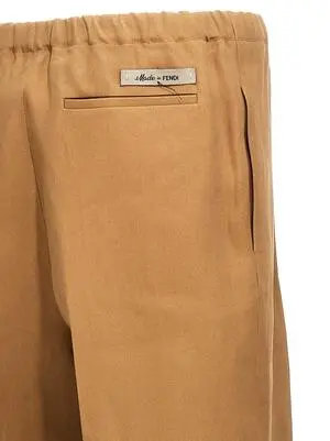 Fendi Paper Canvas Pants - Cream