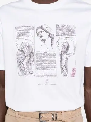 Brunello Cucinelli Printed Cotton T-shirt