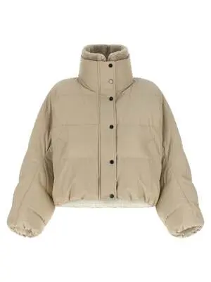 Brunello Cucinelli Cropped Down Jacket - Cream